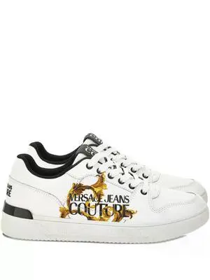 Versace Logo-print Leather Trainers