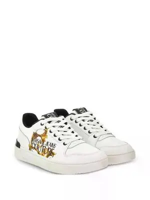 Versace Logo-print Leather Trainers