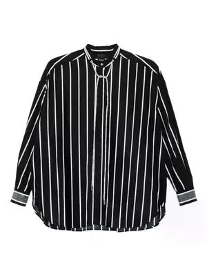 Pinko Striped Rhinestone-covered Shirt