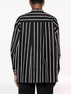 Pinko Striped Rhinestone-covered Shirt