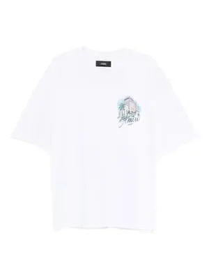 Amiri Graphic-print Drawstring T-shirt - White