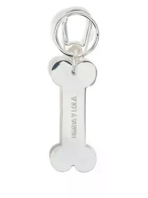 Bimba Y Lola Engraved Bone-shaped Keyring - Silver