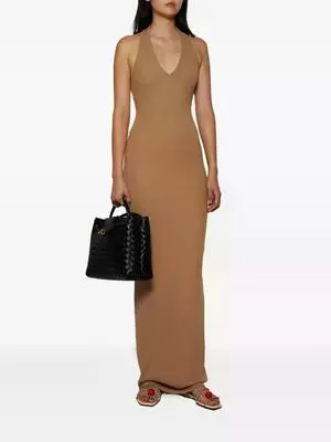 Eterne Halter Maxi Dress - Neutrals