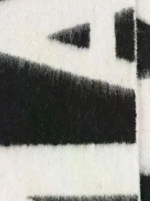 Isabel Marant Étoile Logo-intarsia Fringed Scarf - Black