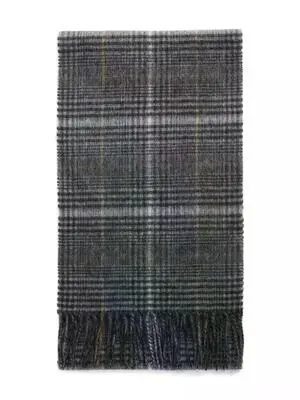 Barbour Check-fringe Scarf Grey
