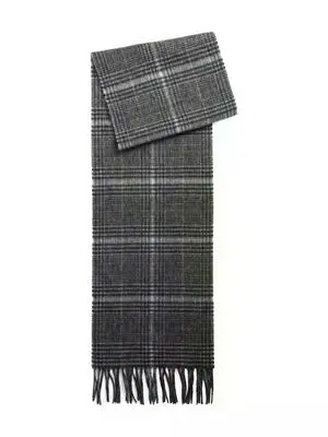 Barbour Check-fringe Scarf - Grey