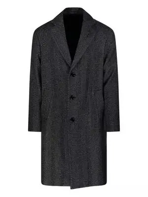 LARDINI Button-fastening Herringbone Coat
