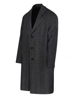 LARDINI Button-fastening Herringbone Coat
