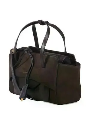 HIDESINS Flap Suede-leather Tote Bag - Brown