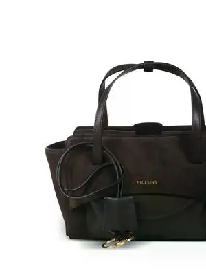 HIDESINS Flap Suede-leather Tote Bag - Brown