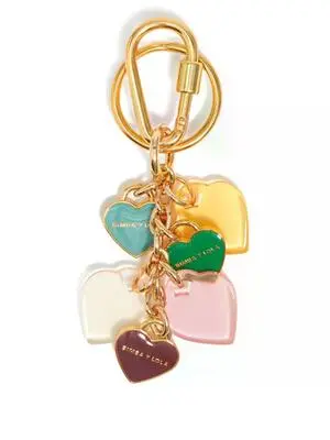 Bimba Y Lola Hearts-pendant Keyring - Yellow