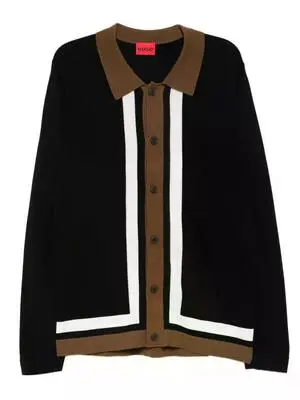 Hugo Button-up Cardigan - Black