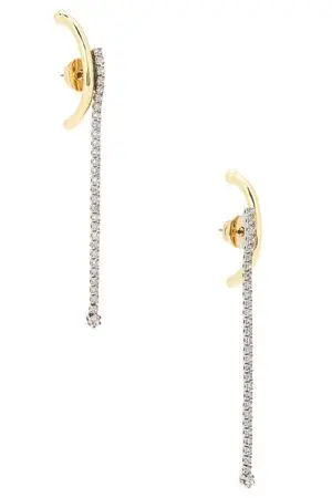 Demarson Melissa Earrings - Gold  Silver  & Crystal