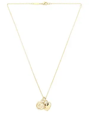 Dolce & Gabbana Logo Heart Pendant Necklace Gold