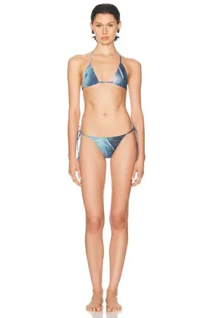 JEAN PAUL GAULTIER Water Bikini Set - Indigo & Vintage Blue