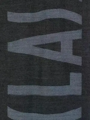 ALVIERO MARTINI 1° CLASSE Logo-detail Fringed-edges Scarf