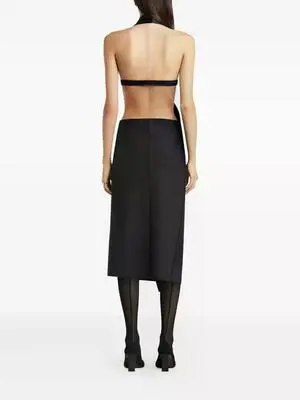 COURREGES Double-breasted Crossover-front Midi Dress