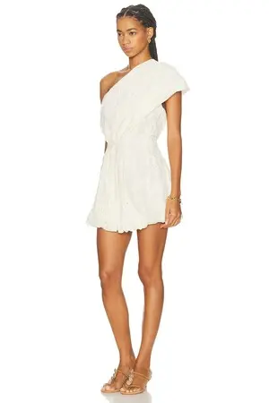 SIEDRES Pula One-shoulder Dress - Ecru