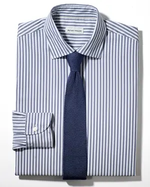 Peter Millar Cannon Crown Lite Stretch Button Down Shirt - Navy
