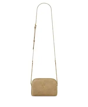 Saint Laurent Gaby Zipped Pouch In Suede