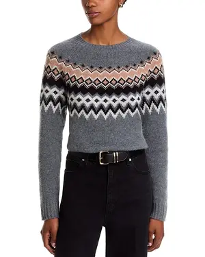 Bloomingdale'S Fairisle Crewneck Sweater