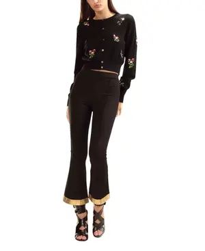 Cynthia Rowley Forget Me Not Cardigan - Black Multi