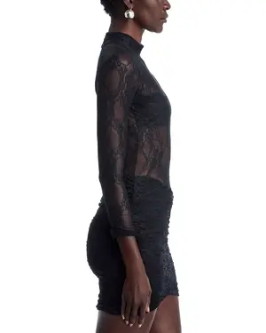 NIGHTCAP Drop Waist Lace Mini Dress - Black