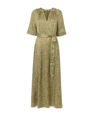 Whistles Leopard Print Midi Dress