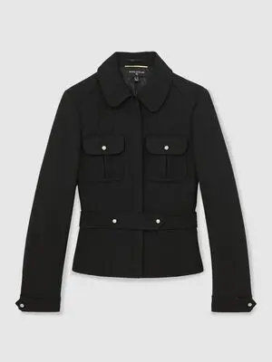 REISS Atelier Wool Belted Jacket