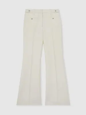 REISS Athena Atelier Wool Flared Trousers