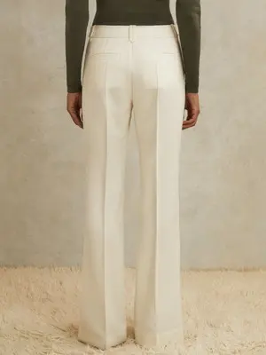 REISS Athena Atelier Wool Flared Trousers