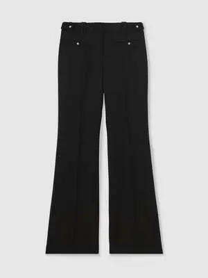 REISS Athena Atelier Wool Stud Flared Trousers