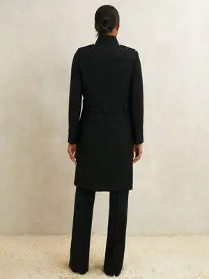 REISS Wool Belted Long Coat