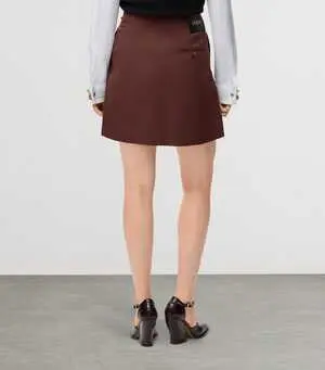 Loewe Cotton-silk Buckled Mini Skirt