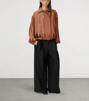 Loewe Wool-silk Wide-leg Trousers