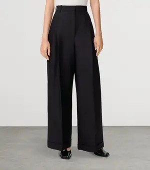 Loewe Wool-silk Wide-leg Trousers