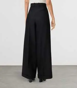 Loewe Wool-silk Wide-leg Trousers