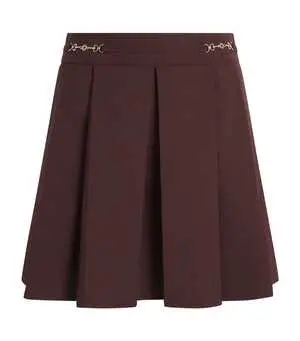 Maje Wool-blend Pleated Mini Skirt