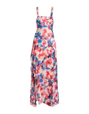 Patrizia Pepe Multicolor Floral Print Viscose Maxi Dress With Ruffles