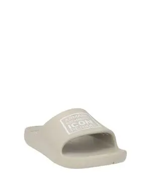 Armani Exchange Rubber Pool Slides With Logo - Grey