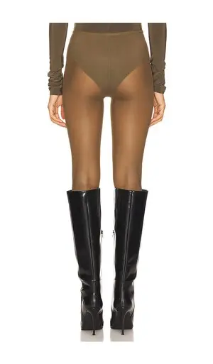 Norma Kamali Legging With Footie In Olive