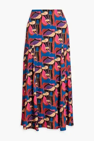 Farm Rio Printed Woven Midi Skirt