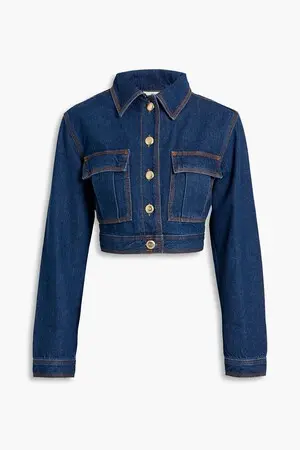 Farm Rio Cropped Denim Jacket