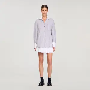 Sandro Oversized Striped Shirt
