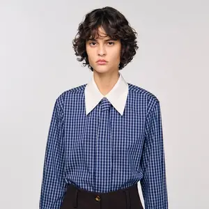 Sandro Checkered Shirt With Removable Tie