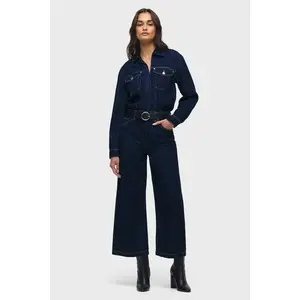 Hudson Jeans Wide Leg Crop Jumpsuit - Evening Day