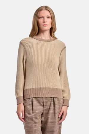 CAPSULE 183 Contrast Trim Cotton-cashmere Sweater