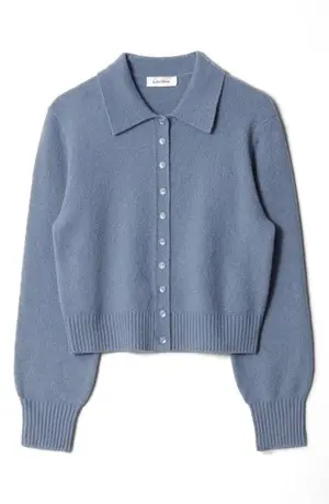 & Other Stories Collared Cardigan - Blue Medium Dusty