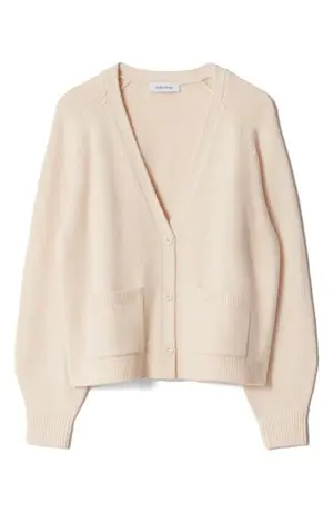 & Other Stories Patch Pocket Wool & Cotton Cardigan - Beige Dusty Light