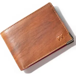 Will Leather Goods William Two Tone Bifold Wallet Cognac/black